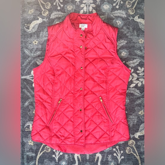 crown & ivy | Jackets & Coats | Crown And Ivy Bright Coral Quilted ...